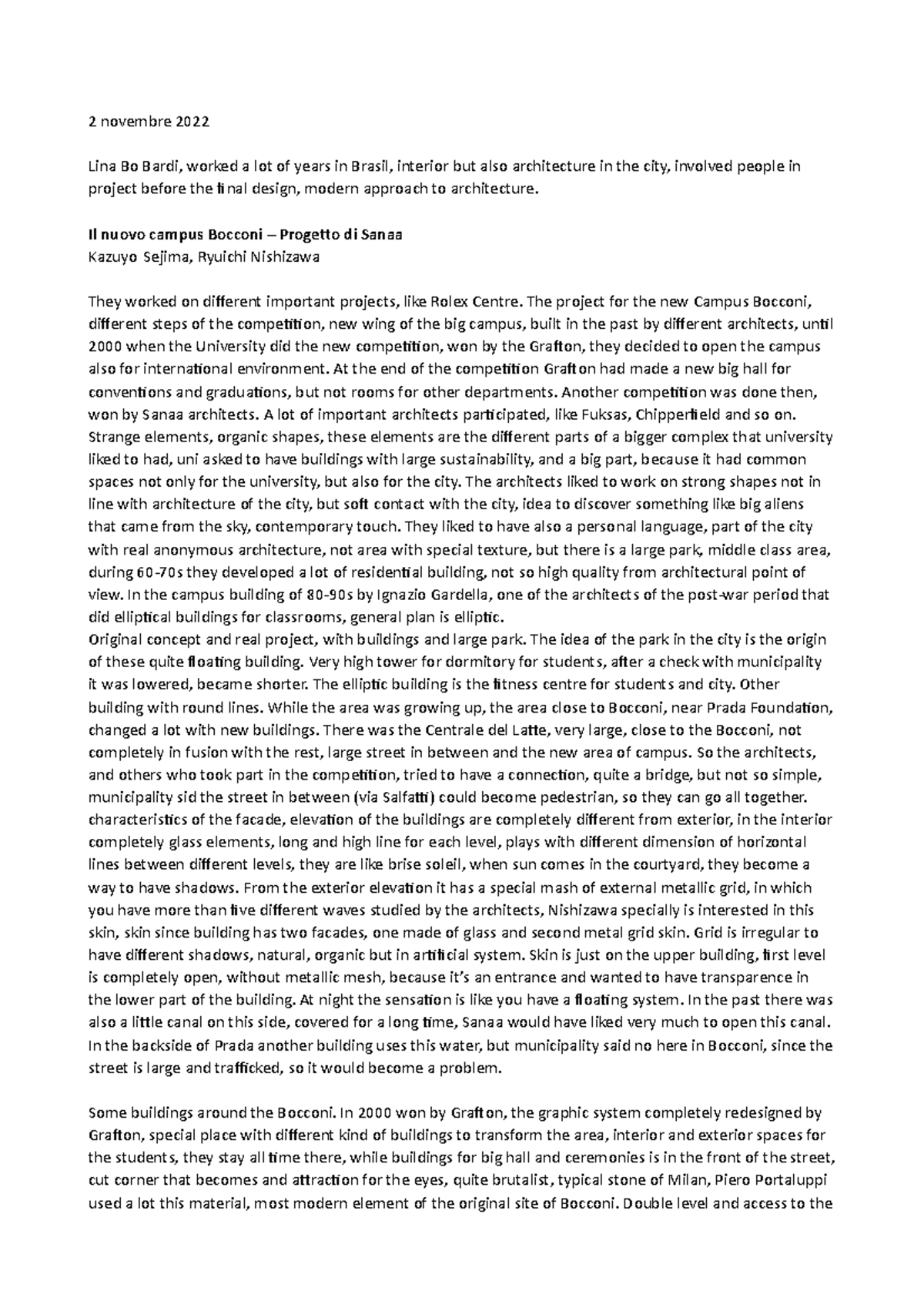 Appunti contemporary interiors - Interior Design - PoliMi - Studocu