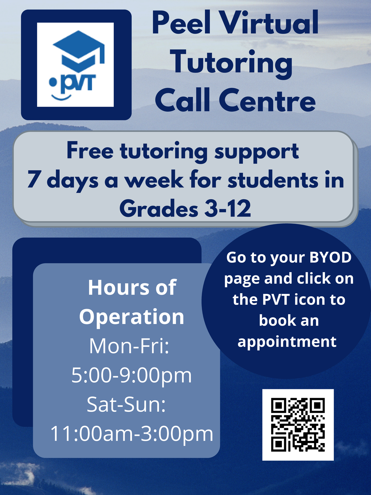 Peel Virtual Tutoring Call Centre poster QR - Cacc 110 - Peel Virtual ...