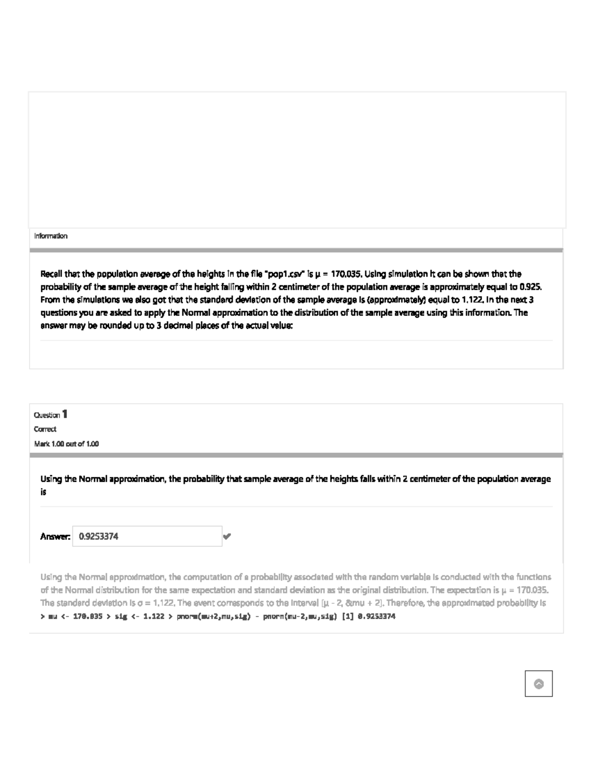 Self-Quiz Unit 7 Attempt review - MATH 1280 - Studocu