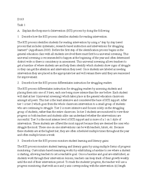 LHM1 Task 2 stu - task 2 passed - D163 Task 2 A. Identify two ...