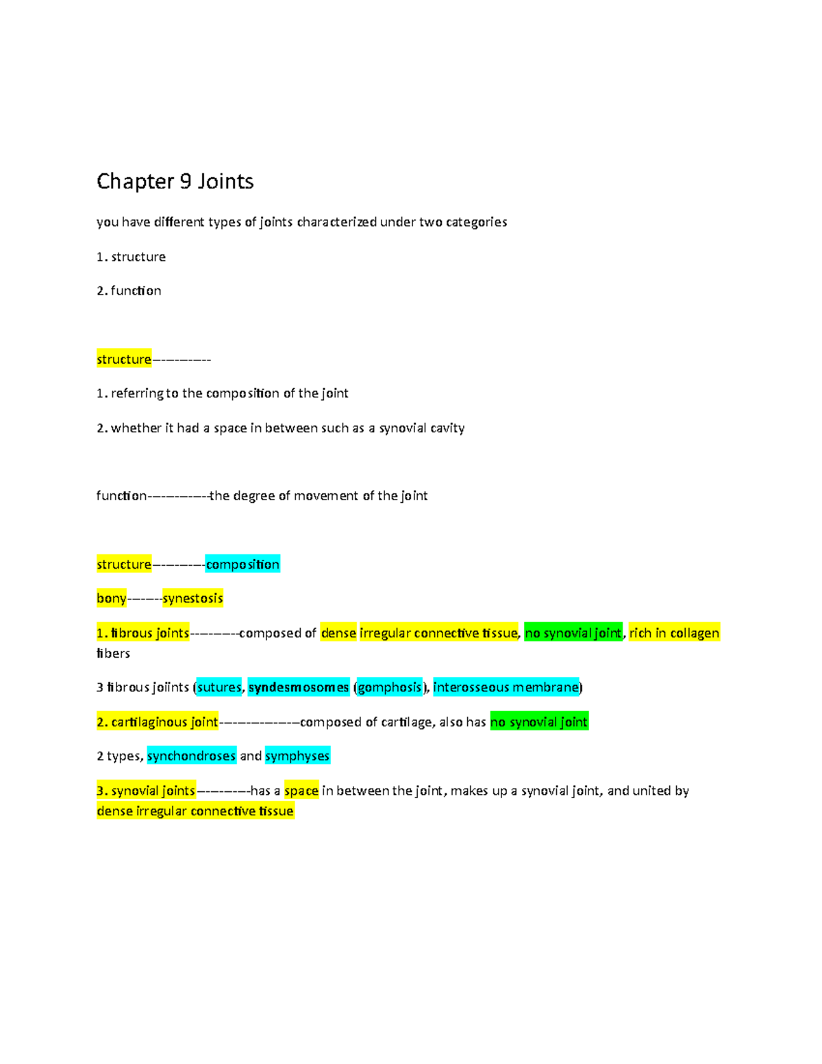9 Articulations - Lecture notes Chapter 9 Joints - Chapter 9 Joints you ...