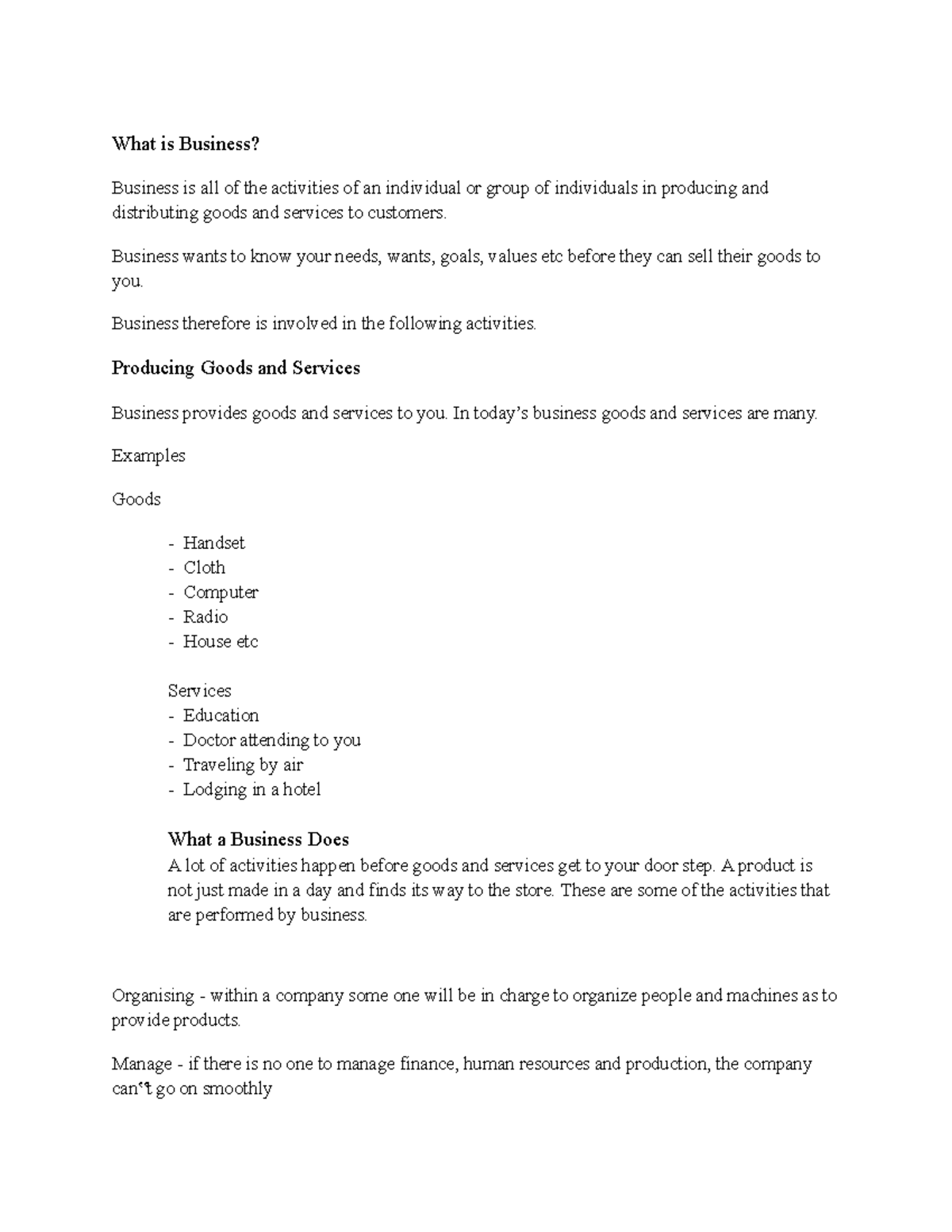 What is Business - What is Business? Business is all of the activities ...