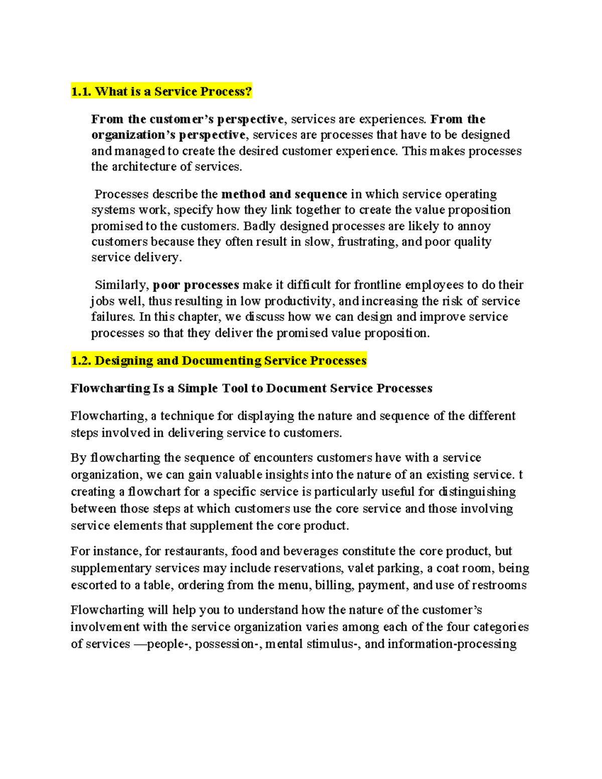 1 - wwwwwwwwww - What is a Service Process? From the customer’s ...