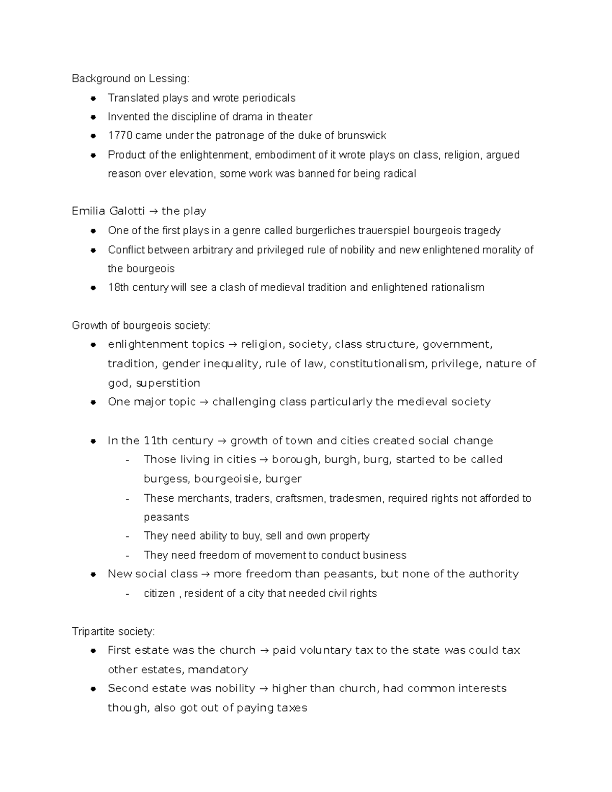 9 27 - ckground on Lessing: Translated plays and wrote periodicals ...