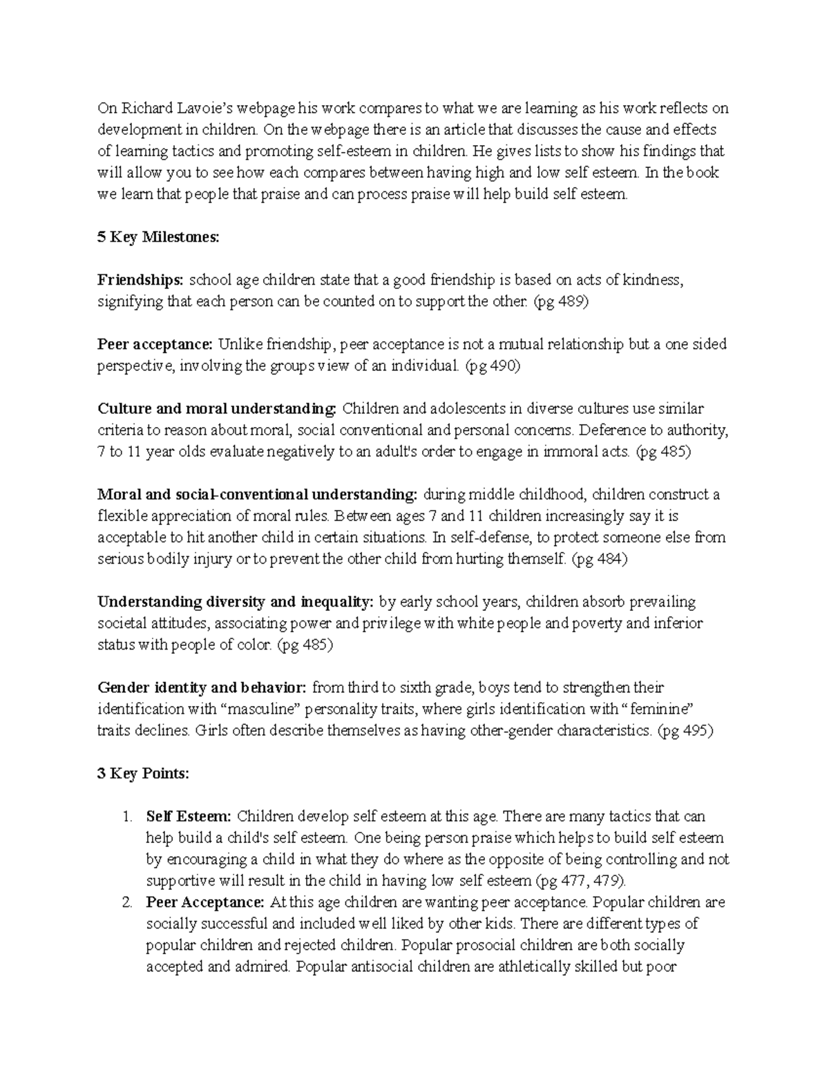 DT 13 - Homework - On Richard Lavoie’s webpage his work compares to ...