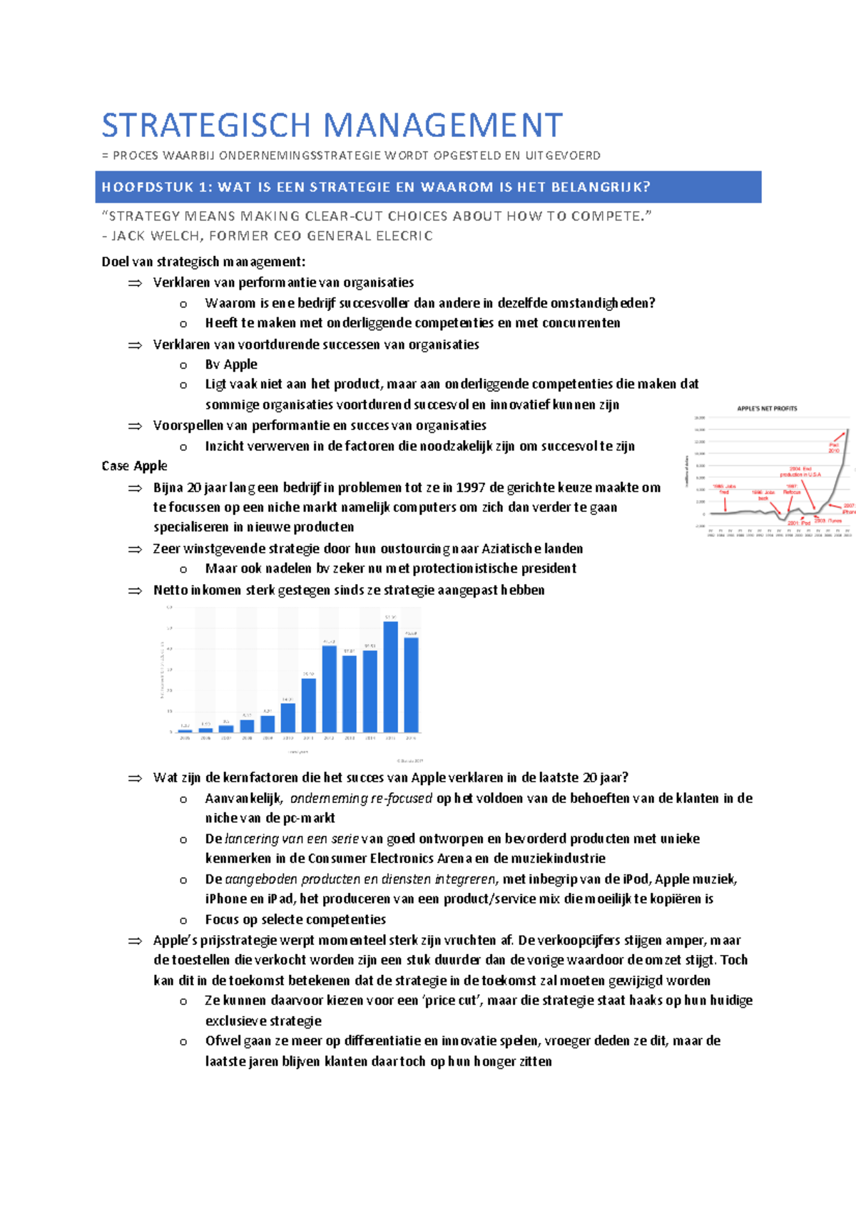 Samenvatting Strat Man - STRATEGISCH MANAGEMENT = PROCES WAARBIJ ...