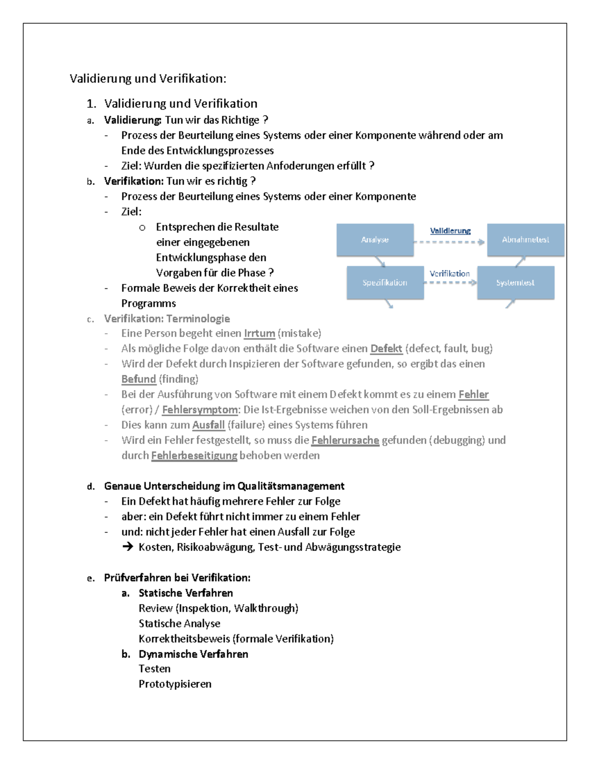 Validierung und Verifikation - Validierung und Verifikation a ...