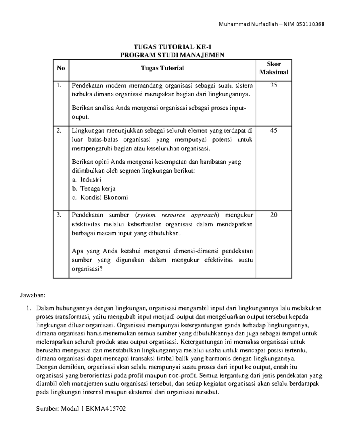 Tugas 1 ekma415702 m nurfadilah 050110368 - Muhammad Nurfadilah – NIM ...