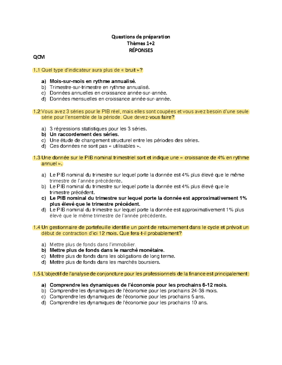 Prep Quiz 1 themes 1-2b - Quiz pratique intra - Warning: TT: undefined function: 32 Warning ...