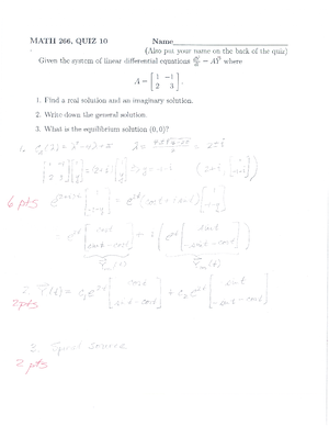 Practice Final Math 26600 - Ordinary Differential Equations MATH 266 ...