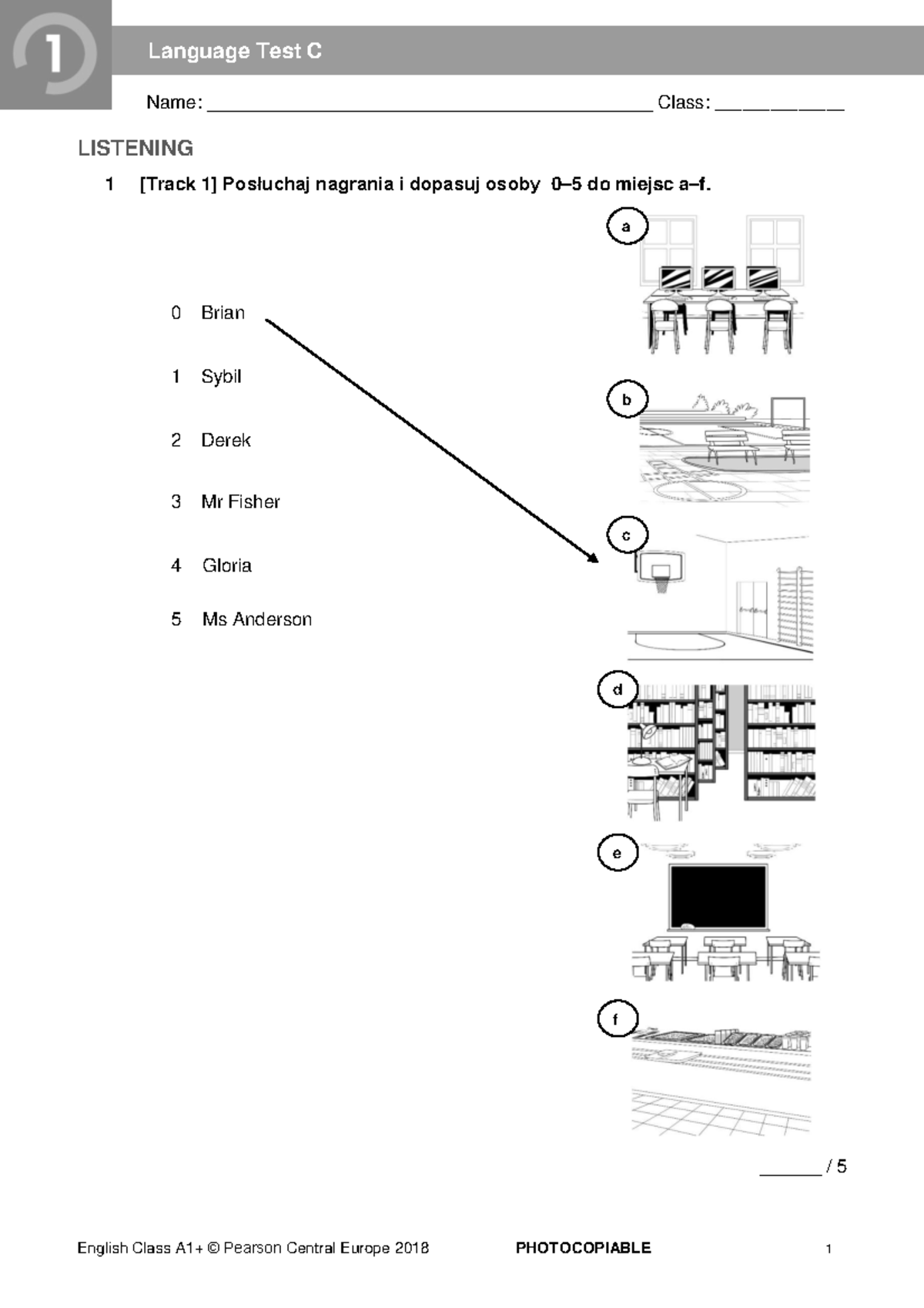 EC A1P - Language test 1C - Name ...