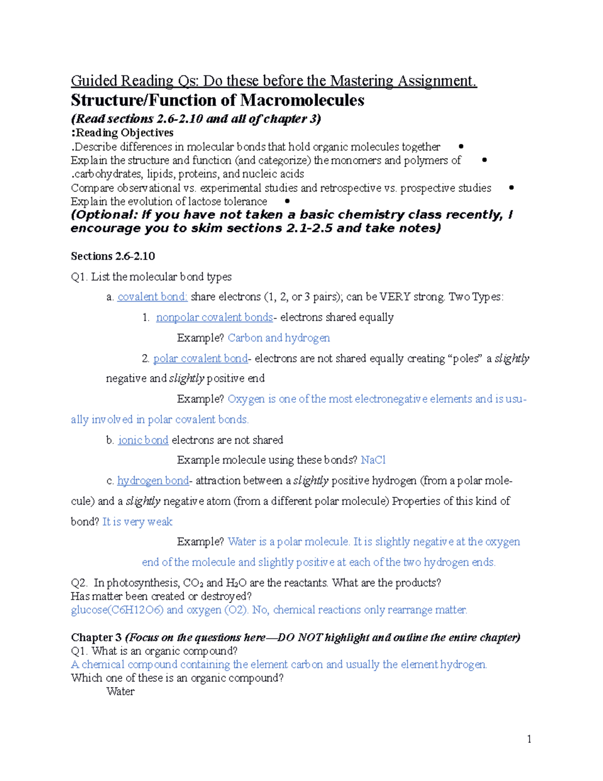 Lesson 2 guided reading questions - Guided Reading Qs: Do these before ...