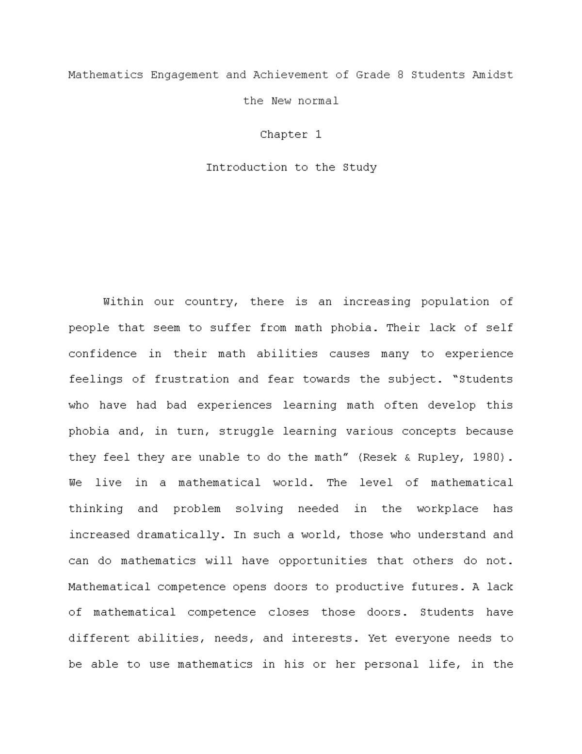 MAT- Project-1 - hope it helps - Mathematics Engagement and Achievement ...