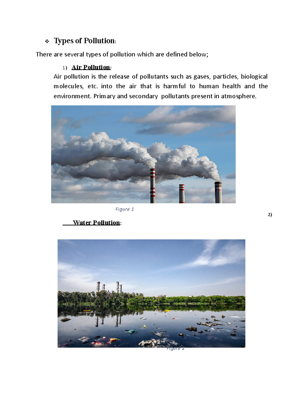 Pollution types - Types of Pollution: There are several types of ...