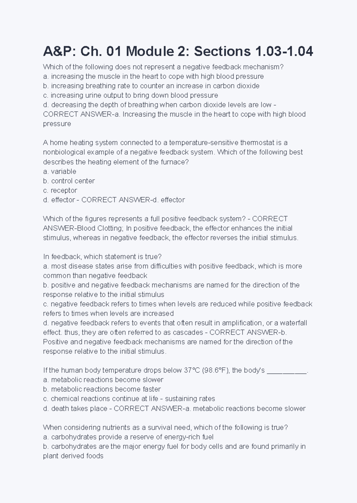 A&P Ch. 01 Module 2 Sections 1.03-1.04 - A&P: Ch. 01 Module 2: Sections ...