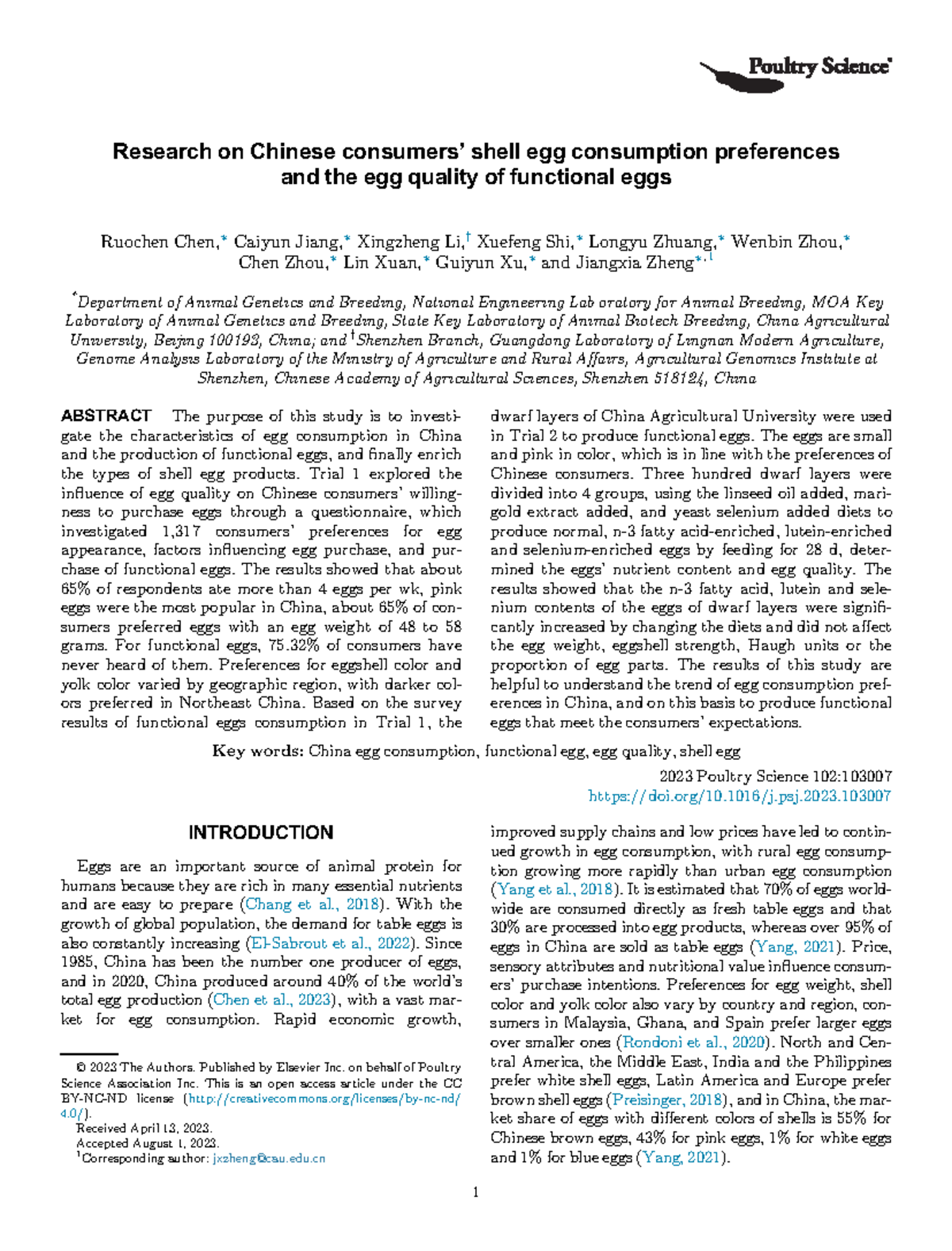 Jurin 2 vian - asdsadsad - Research on Chinese consumers’ shell egg ...