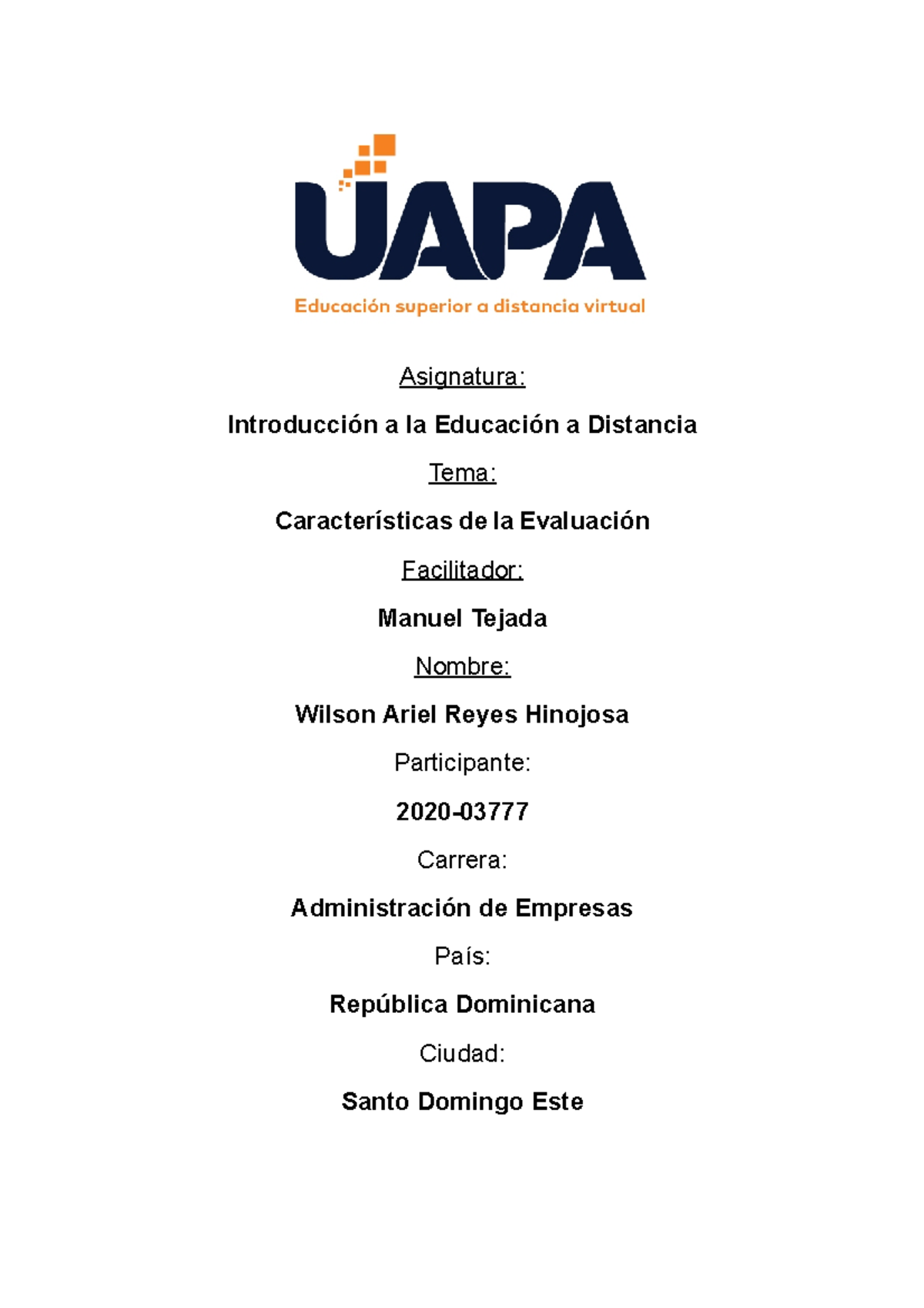 Educacion a Distancia - Tarea 6 - Asignatura: Introducción a la ...