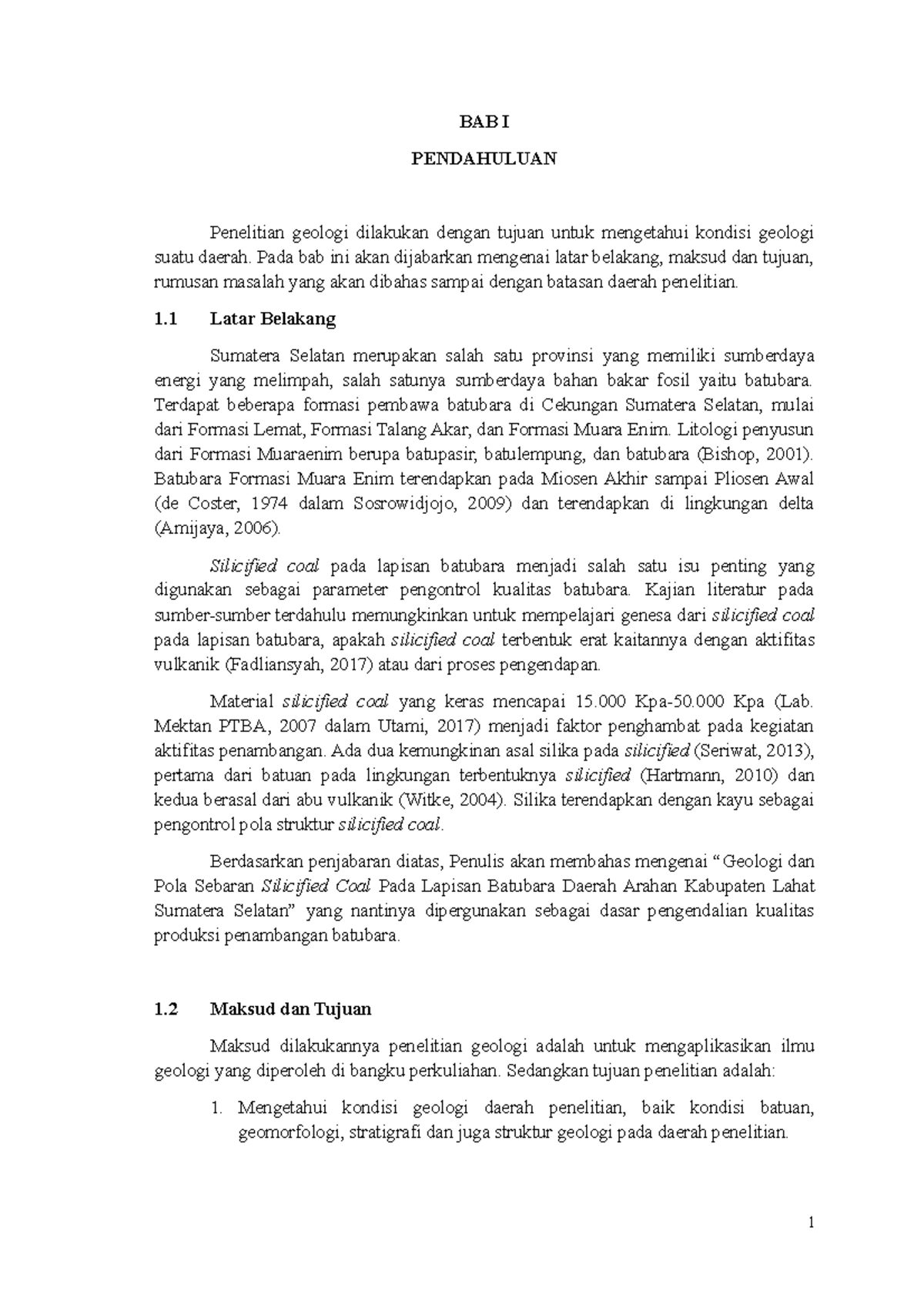 12 bab i pendahuluan - Publikasi Hasil Penelitian Tentang Silicified ...