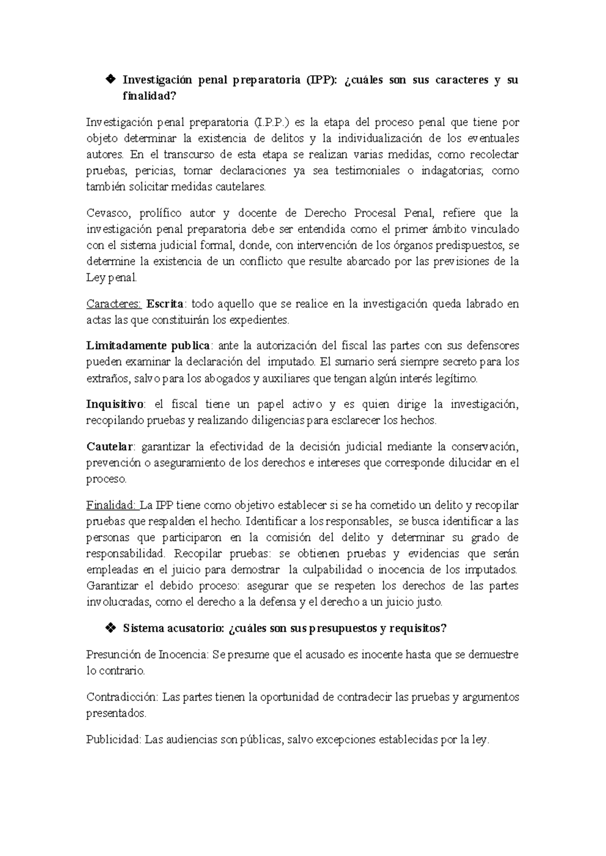 FORO 1 procesal penal - 70% - Investigación penal preparatoria (IPP ...