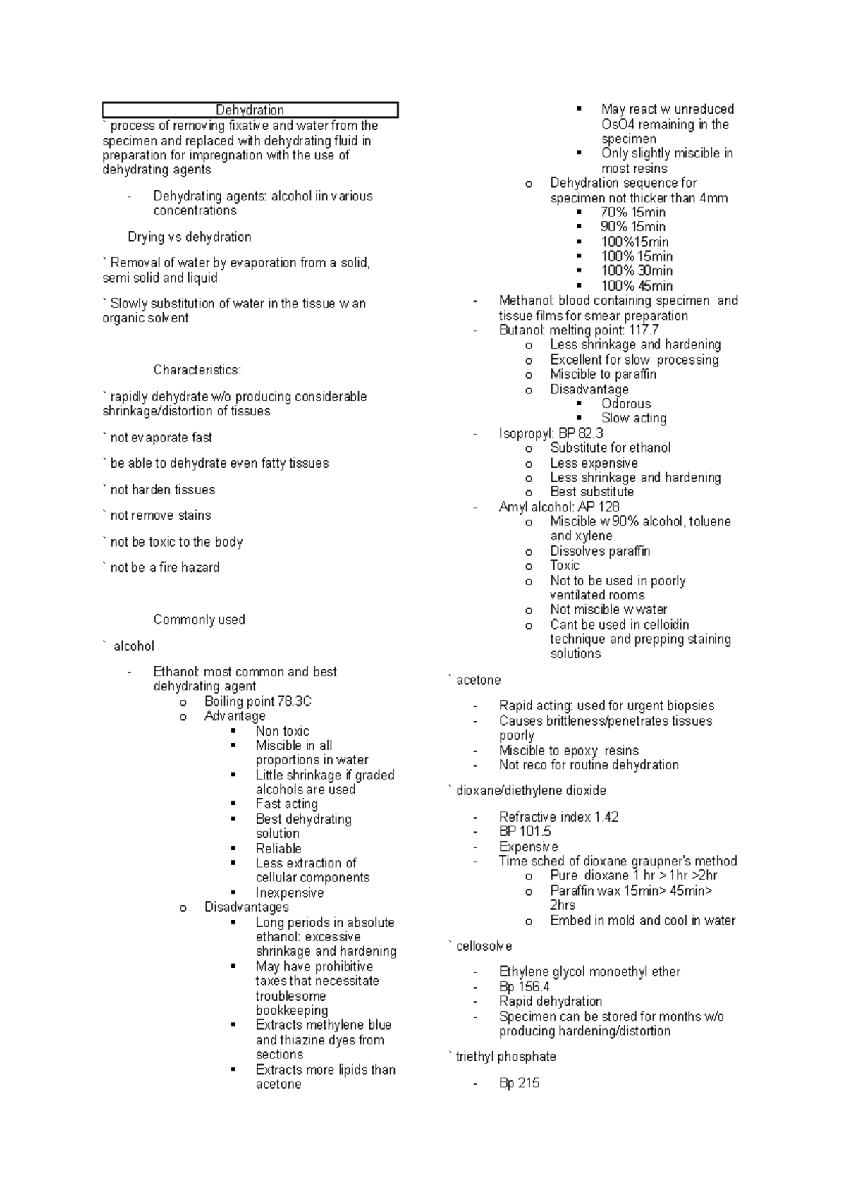 Histopath-lab - Dehydration ` process of removing fixative and water ...