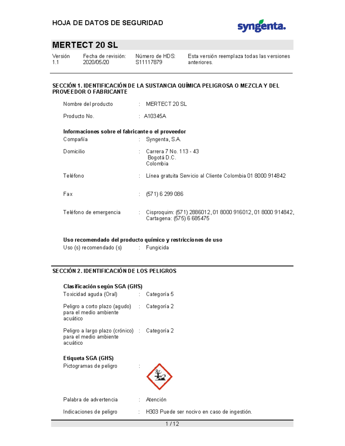 Mertect 20SL HS - Hoja de seguridad del fabuloso lavanda - MERTECT 20 ...