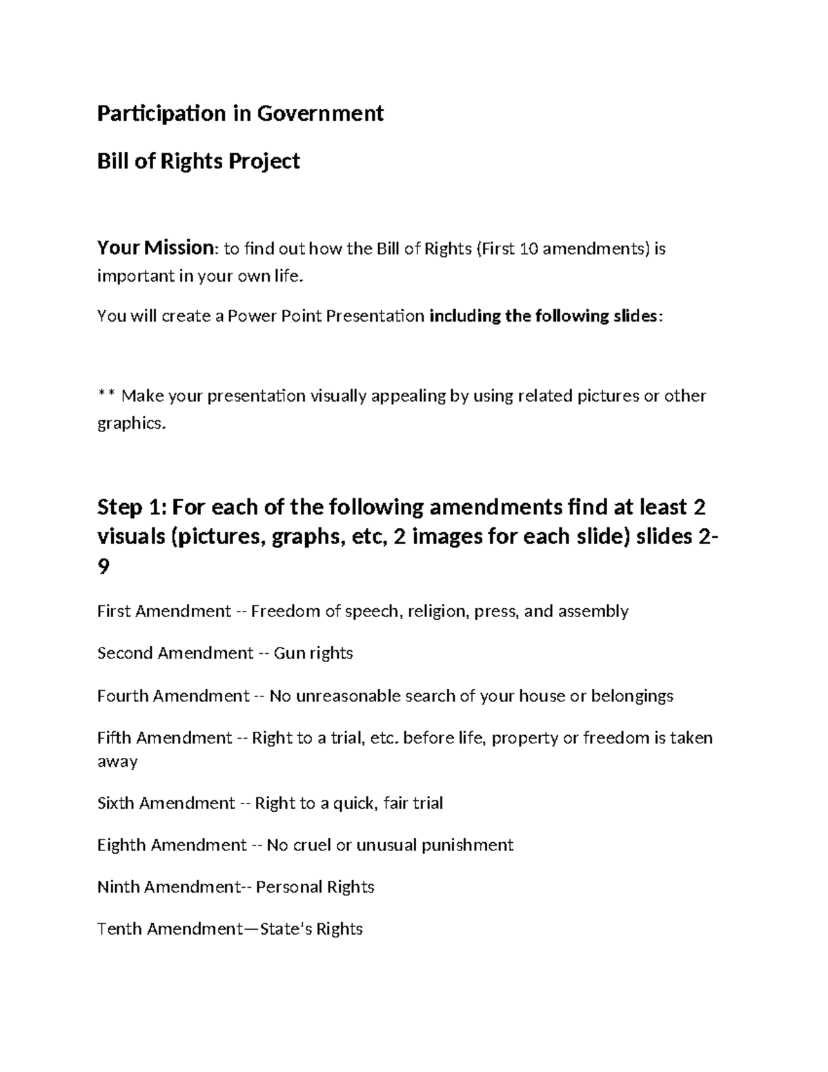 BOFR Presentation - idk - Participation in Government Bill of Rights ...
