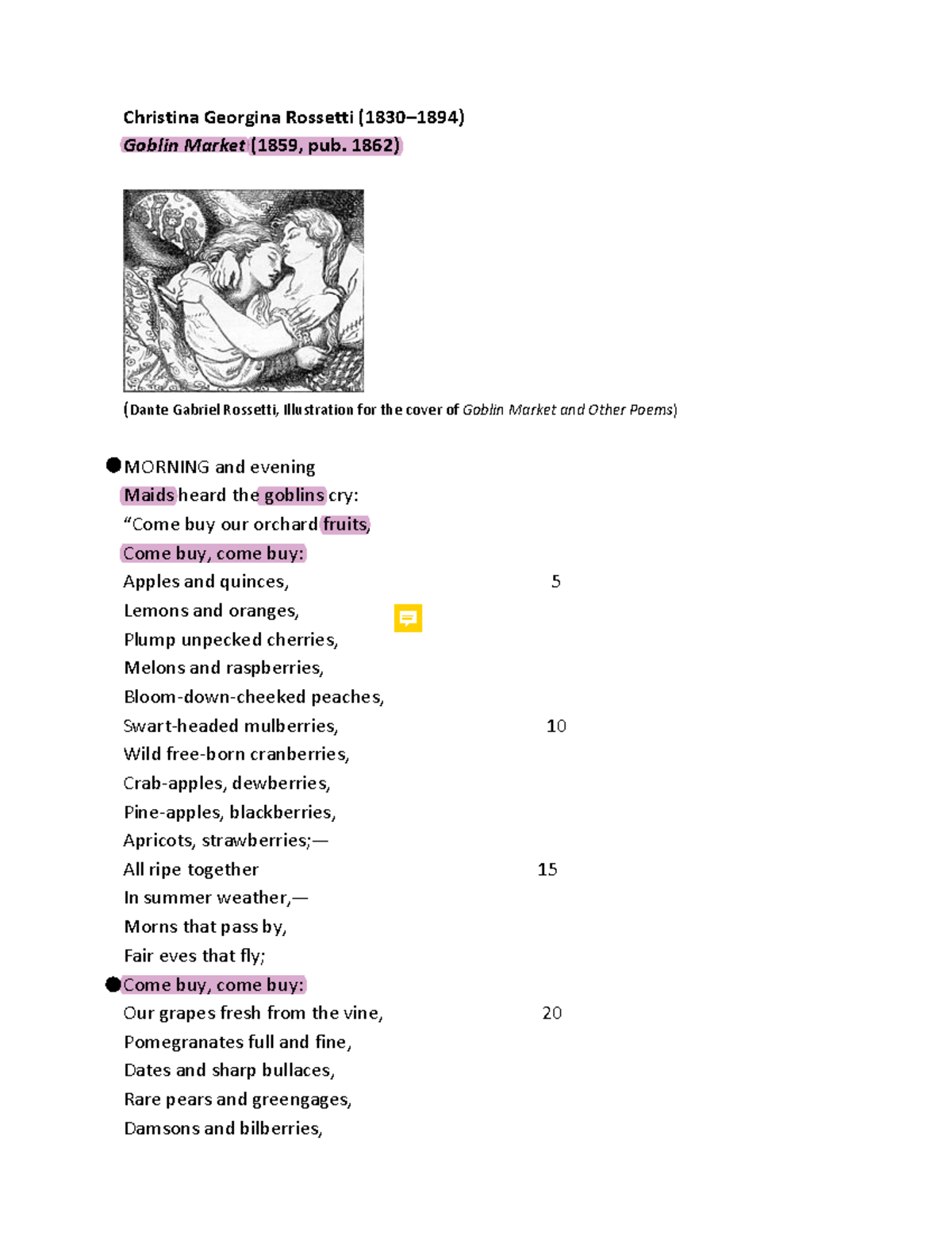 Christina Rossetti - Goblin Market full text - Christina Georgina ...