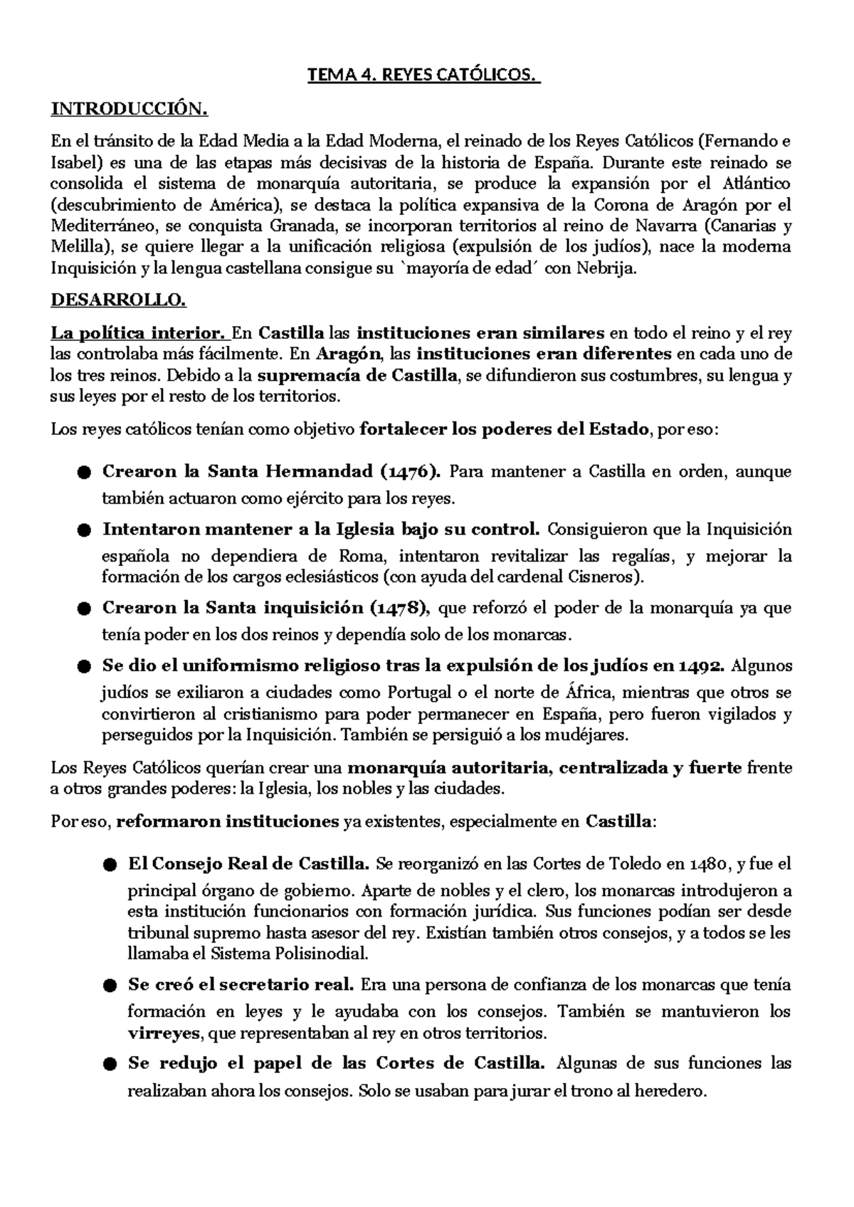 TEMA 4. Reyes Católicos - TEMA 4. REYES CATÓLICOS. INTRODUCCIÓN. En el tránsito de la Edad Media ...