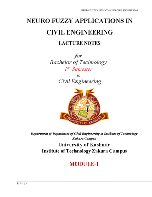 Neuro Fuzzy Applications IN Civil Engineering Module 2 PART 1 Fuzzy ...