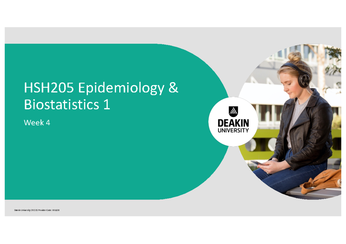 Seminar notes for week 1 including questions - HSH205 Epidemiology ...