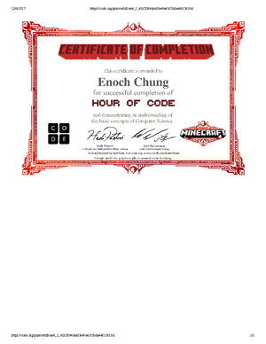 Minecraft-certificate-emmanuel 2 - Certificate This certificate of is ...