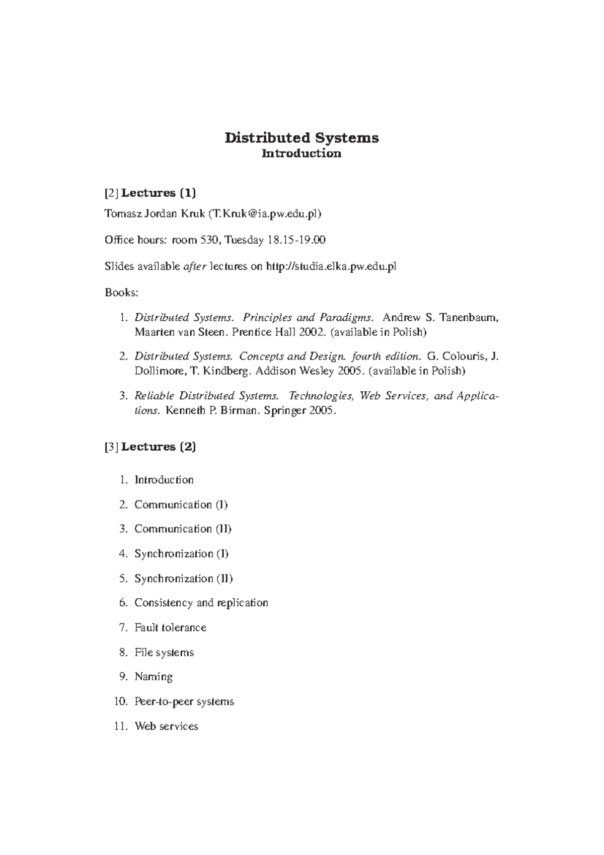 Rso01 pre - Distributed System Notes - Distributed Systems Introduction ...