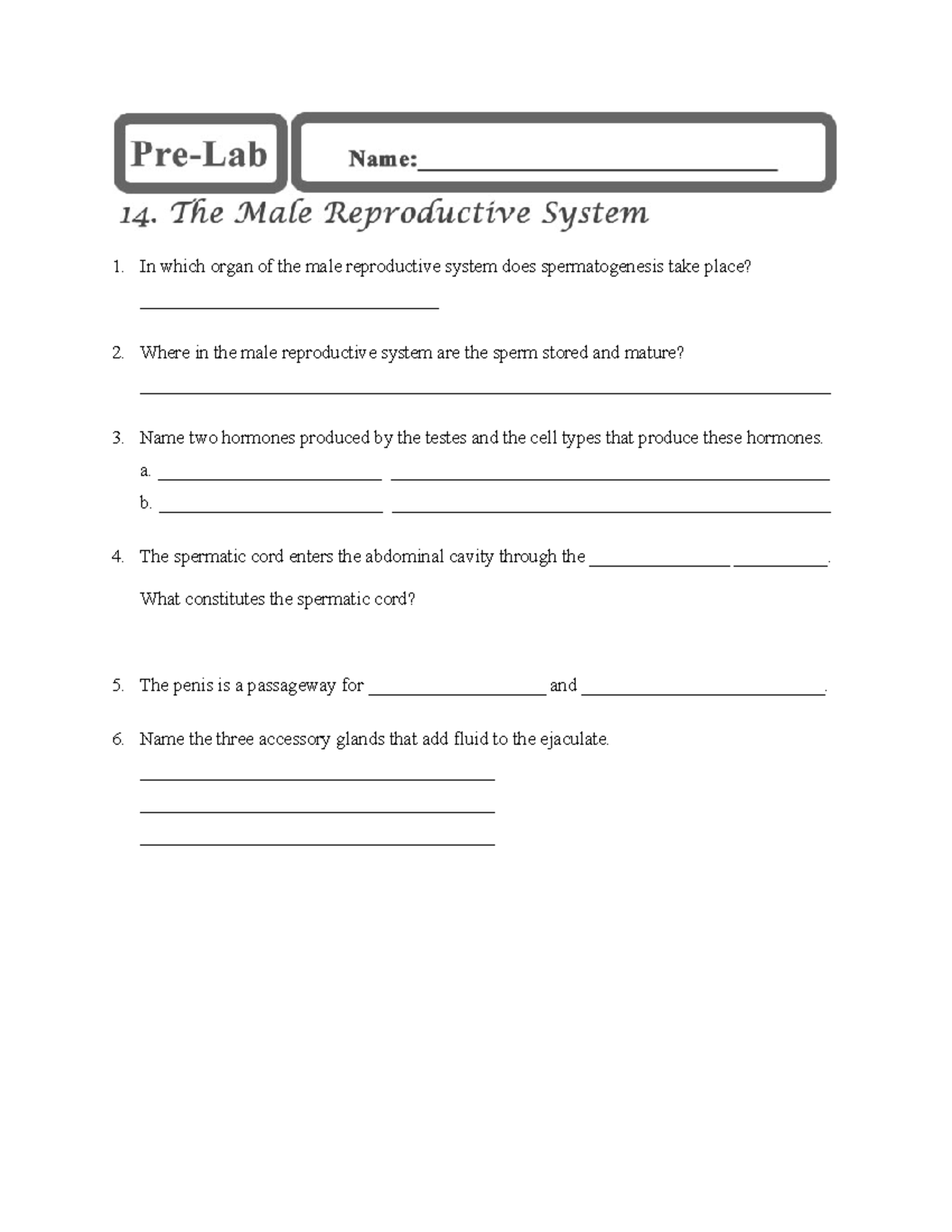 Wagle 0310-5 F19 APII lab14 pg159-163 wksht - In which organ of the ...