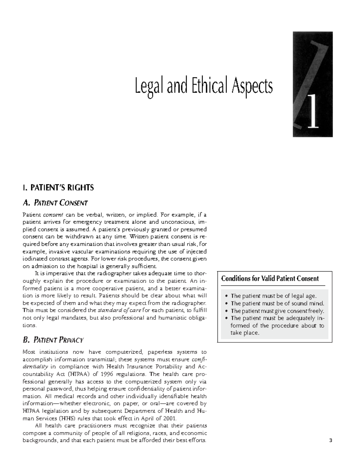 Legal and Ethical Aspects - PATIENT’S RIGHTS A. PATIENT CONSENT Patient ...