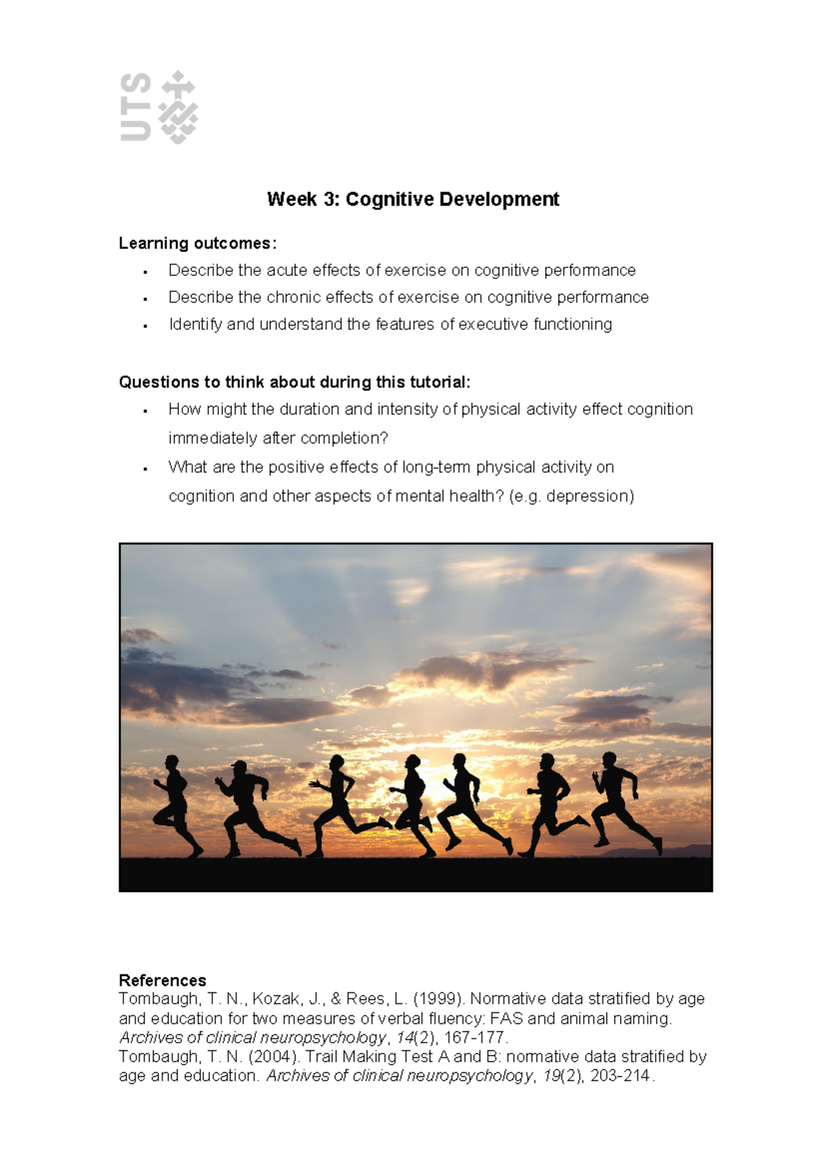 Week 3 Tutorial Worksheet (student) - Week 3: Cognitive Development ...
