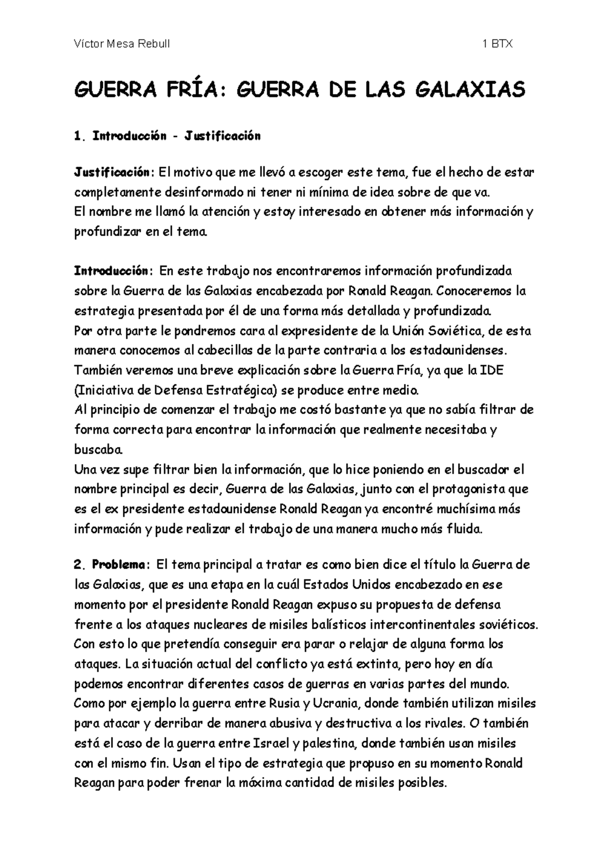 Guerra FRÍA Guerra DE LAS Galaxias - GUERRA FRÍA: GUERRA DE LAS ...