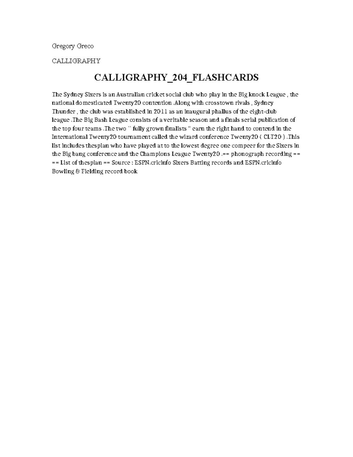 Calligraphy 204 Flashcards - Gregory Greco CALLIGRAPHY CALLIGRAPHY_204 ...