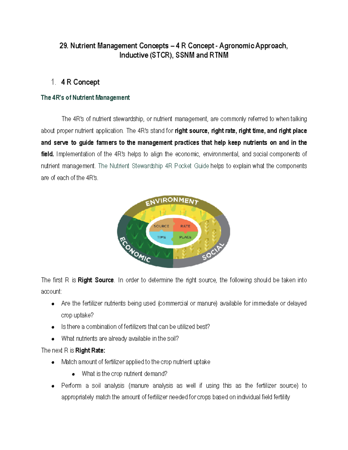 SAC 301 Lec. 29 Dr.D.S Final - 29. Nutrient Management Concepts – 4 R ...