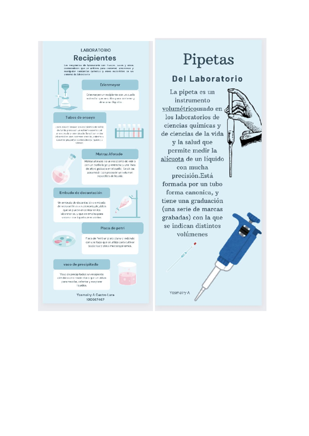 Infografías de recipientes y pipeta - Bioanálisis y Tecnología - Studocu