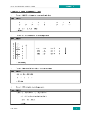 125648 Tutorial 5 - DCS5158 COMPUTER ARCHITECTURE TUTORIAL 5 CHAPTER 5: BUSES 1. Illustrate the ...