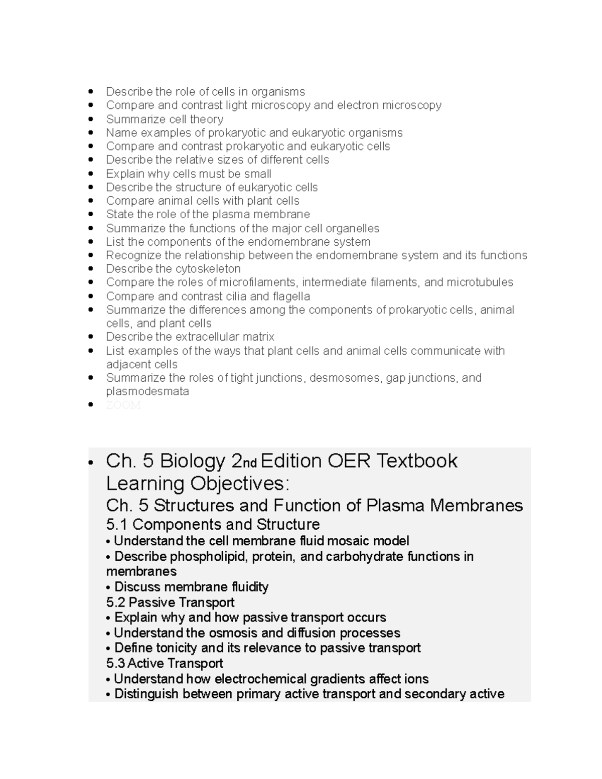 Describe the role of cells in organisms - 5 Biology 2nd Edition OER ...