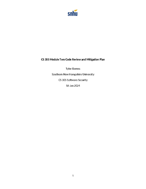 CS 305 Project One - PJ one - Artemis Financial Vulnerability ...