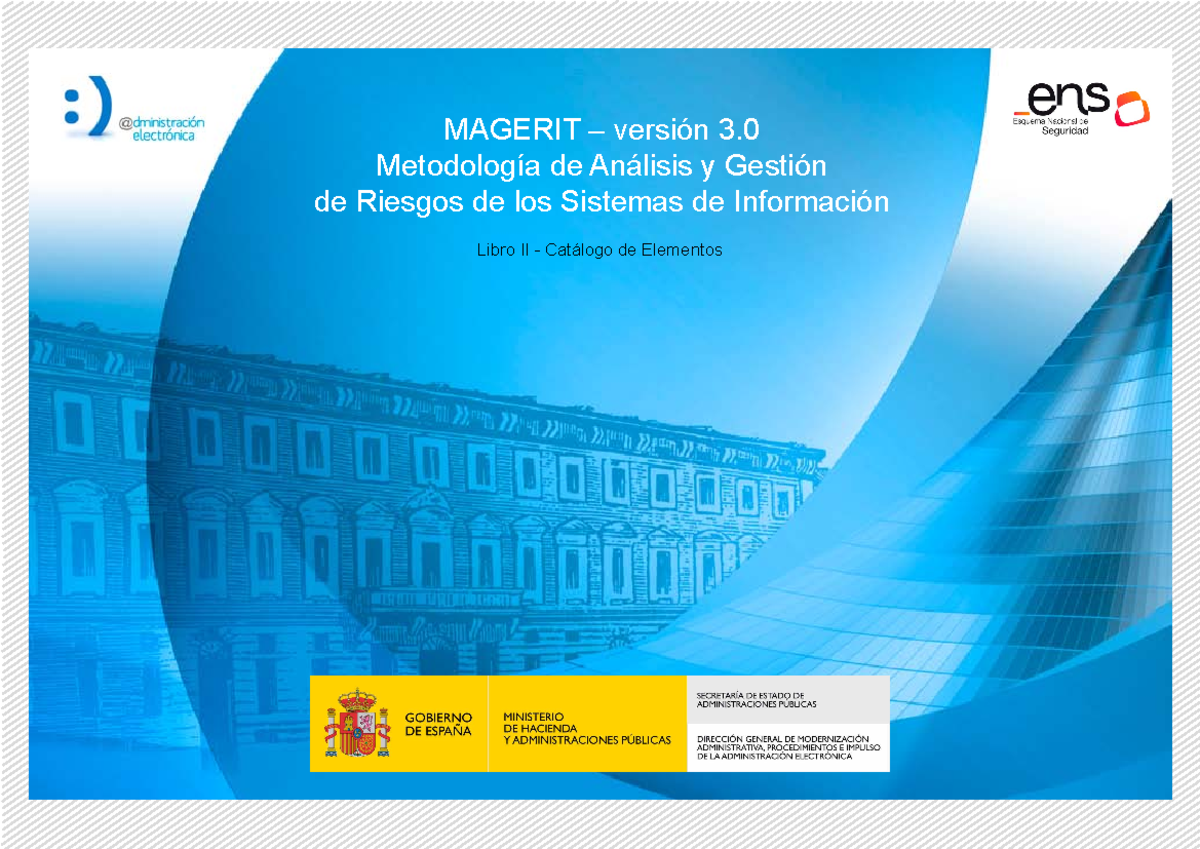 Magerit v3 libro 2 catálogo de elementos - MAGERIT – versión 3 ...
