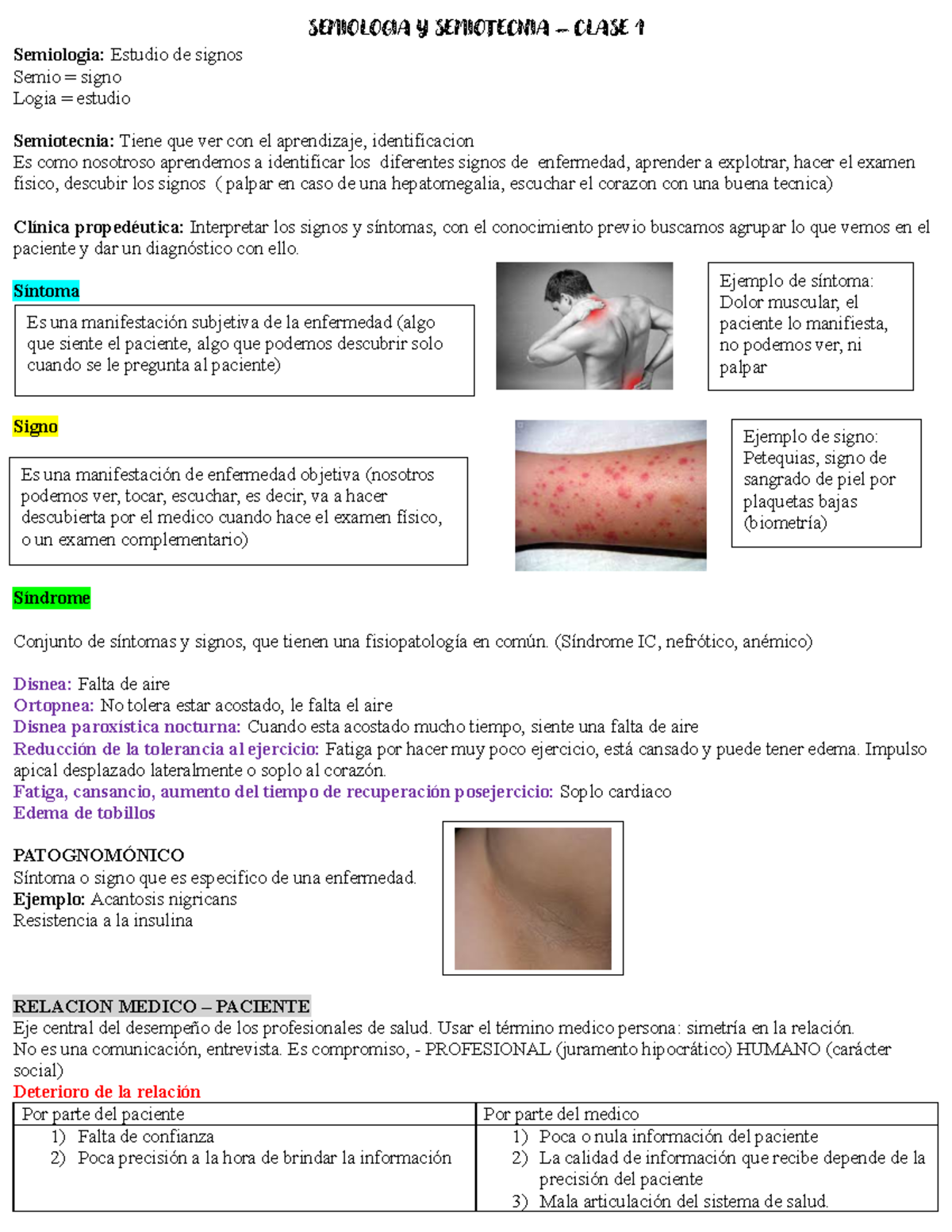 Semio Clase 1 - SEMIOLOGIA Y SEMIOTECNIA – CLASE 1 Semiologia: Estudio ...