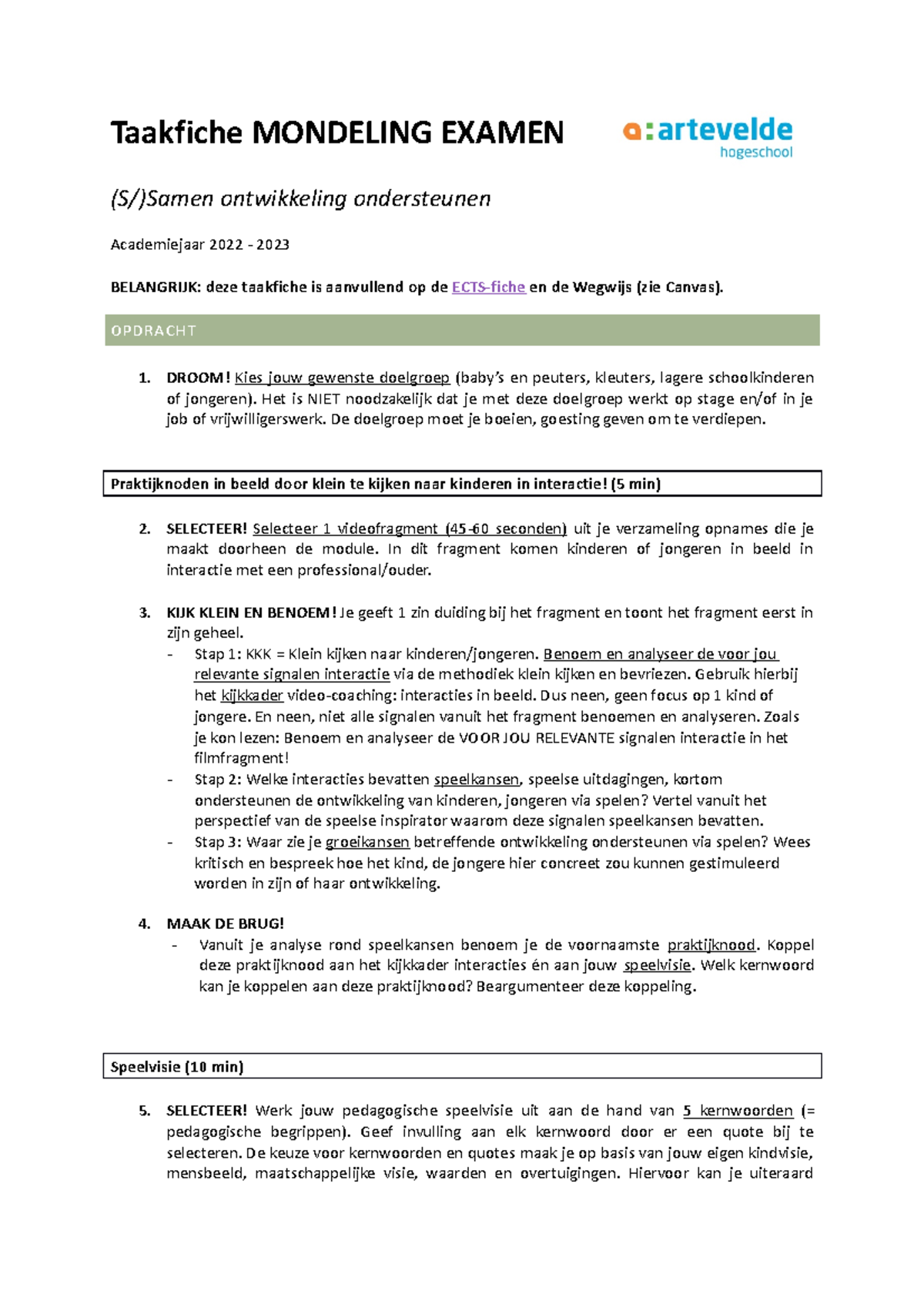 2223 Taakfiche SOO - heel veel info - Stageopdrachten 1 ...