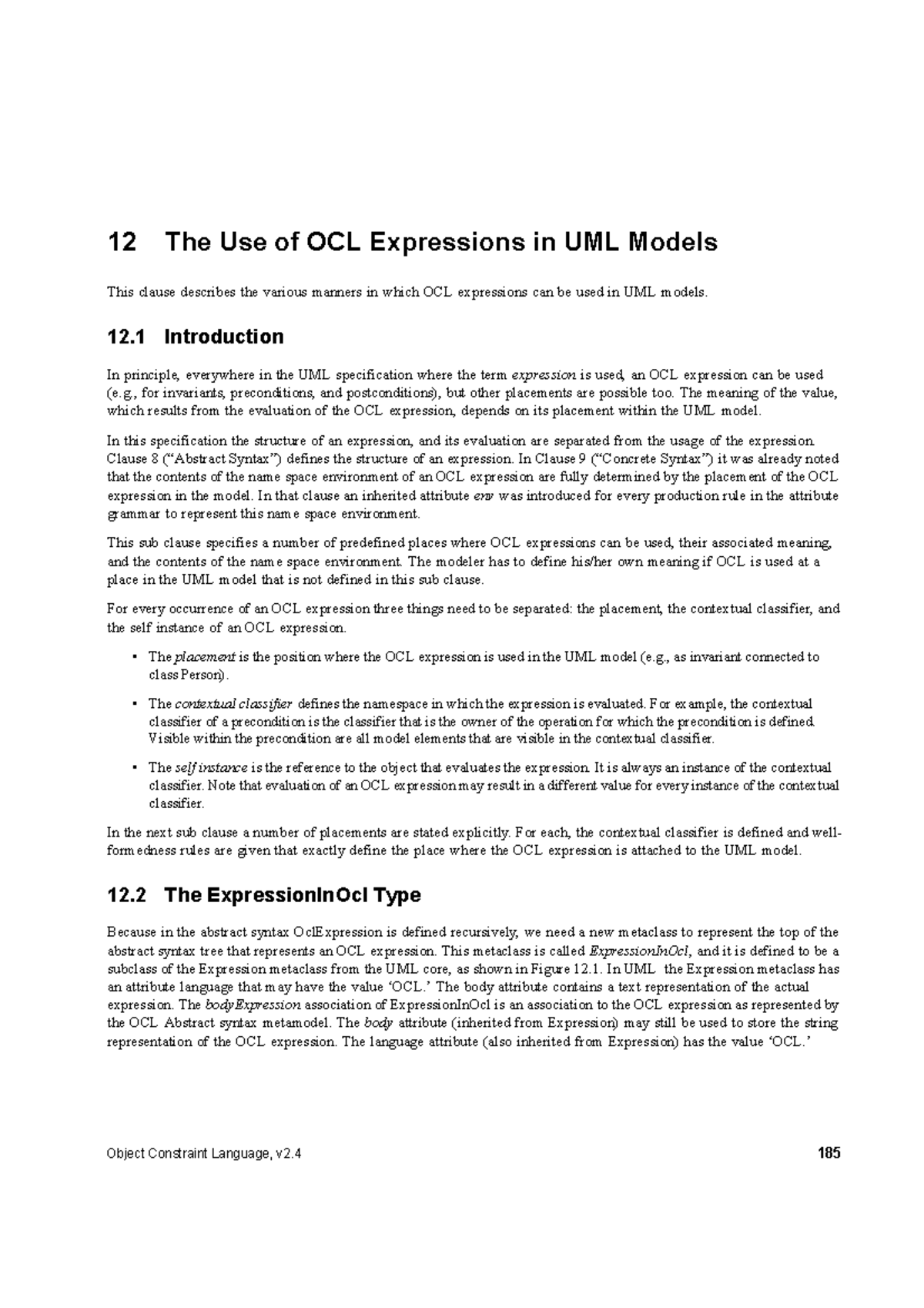 Ocl The Use Of Ocl Expressions In Uml Models 12 The Use Of Ocl