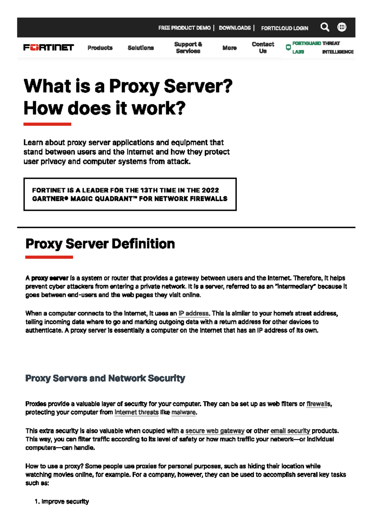 What is a Proxy Server Definition, Uses & More Fortinet - FREE PRODUCT ...
