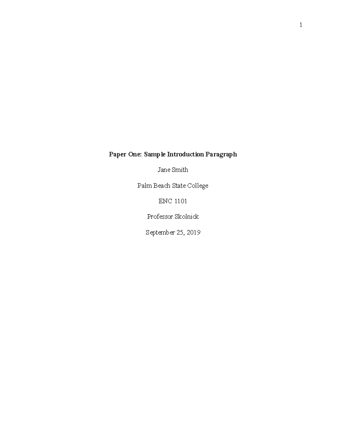 Sample Paper Introduction paragraph ENC1101 color coded using multiple ...