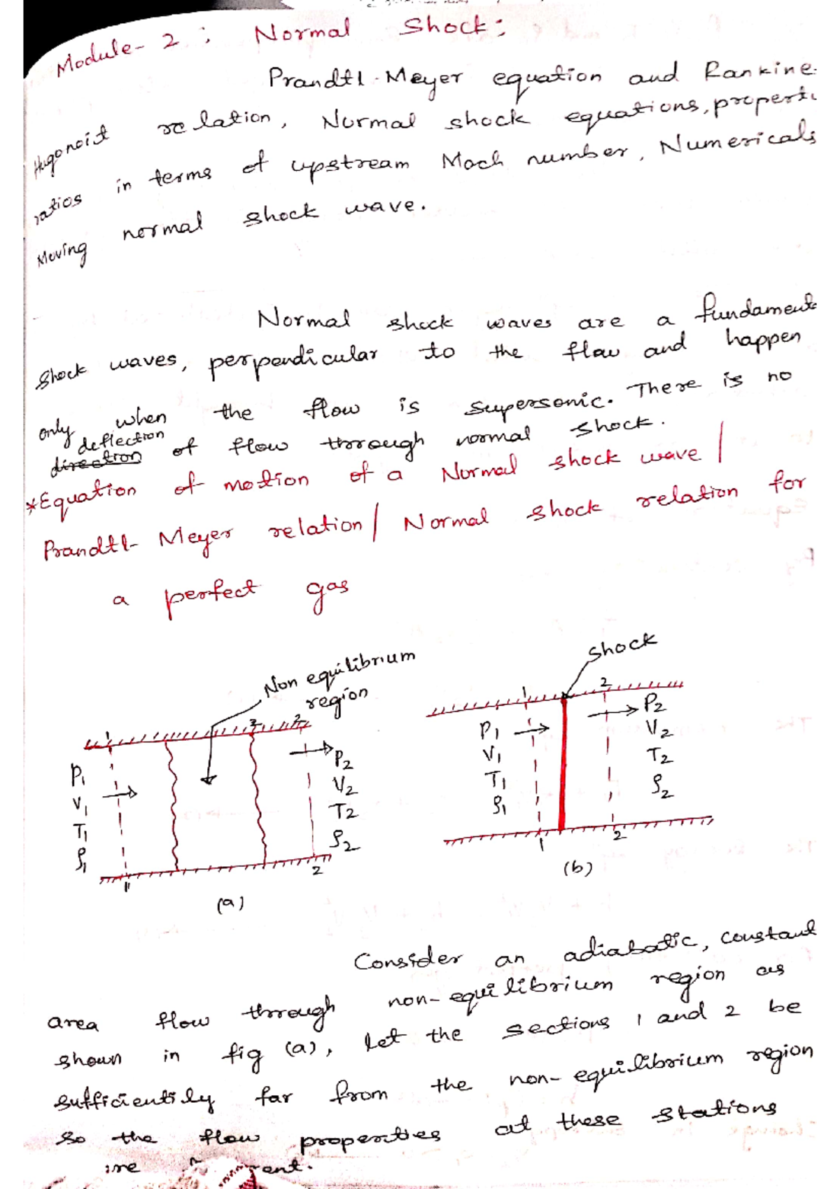 Aerodynamics - II - 12223 - 2 : Normal Shock: Prandti Meyer equation ...