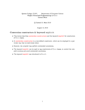 CS211 611 lecture 102 - Queens College, CUNY, Department of Computer ...